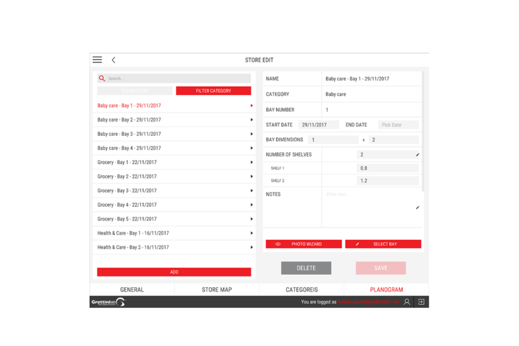 Store Audit App - Grottinilab